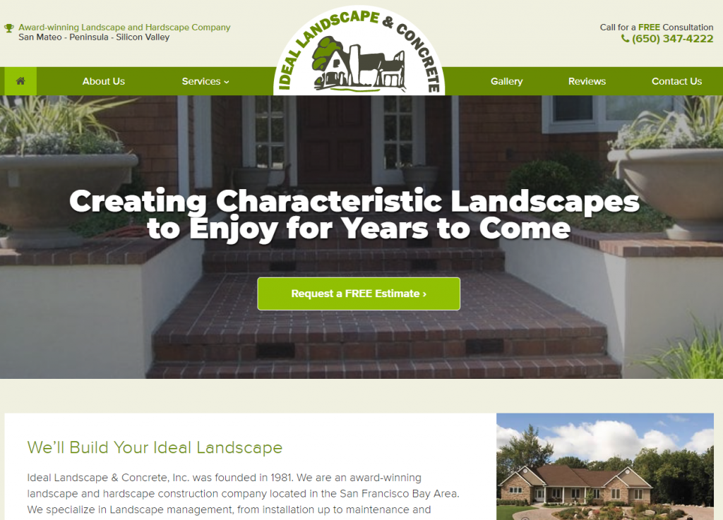 Ideal Landscape Design is a Perfect Website Solution | Web Design